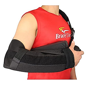 Brace Direct Shoulder Immobilizer with Abduction Sling for Injury Support for Posterior Capsule, Dislocations, Rotator Cuff, Subluxation, & Post Surgery