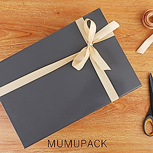 1 Pack grey Gift Box 12x8x4.5 Inches Large Gift Boxes with Lids and Magnetic Closure Collapsible Gift Boxes with Card and Ribbon for Presents Men Gift Wedding Male Birthday Graduation Merry Christmas