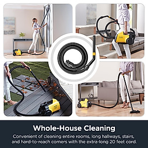 Eureka 3670M Canister Cleaner, Lightweight Powerful Vacuum for Carpets and Hard floors, w/ 5bags,Yellow