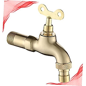 DOITOOL Wall Mount Bathtub Faucet Bathtub Faucet Stainless Steel Faucet Washing Machine Faucet Copper Water Tap Wash Machine Tap Kitchen Water Tap Fall Shut Off Valve Water Dispenser