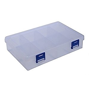 YXQ 8 Grids Clear Plastic Little Things Container Jewelry Box Organizer Case Electronic Component Storage