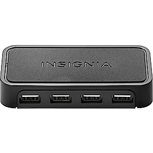 Insignia - 4-Port USB 2.0 Hub - Black