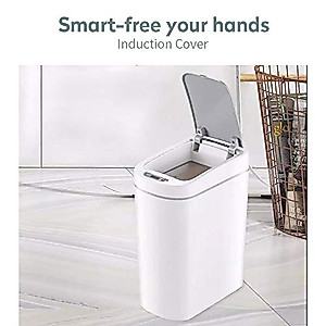 ALUKAP Small Garbage Can 7L Narrow Type Trash Can Zero Waste Recycle Bin Automatic Trash Bin Smart Kitchen Dustbin Touchless Garbage Rubbish Waste Bin