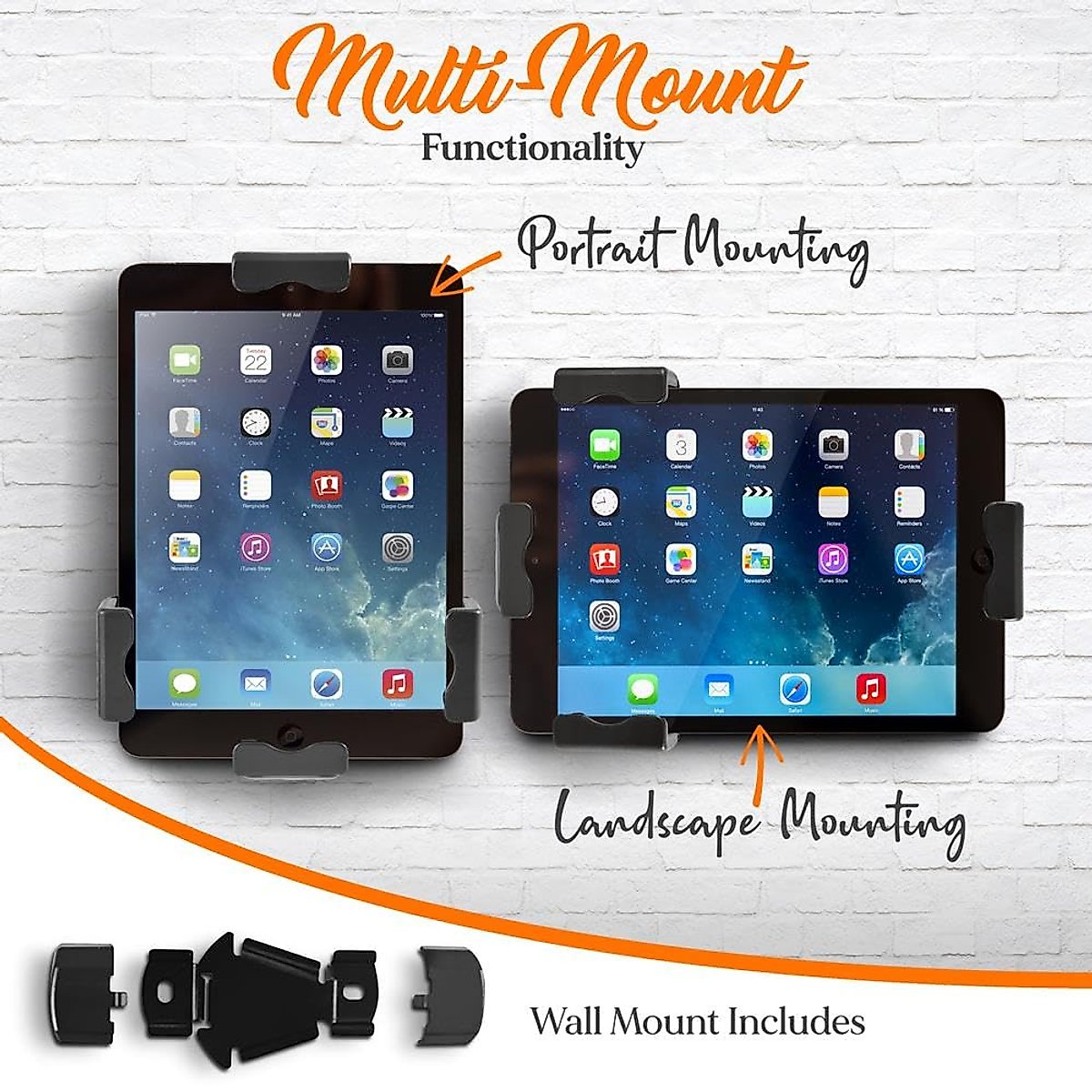 Pyle PSPADLK8 Anti-Theft Tablet Security Stand Kiosk - Table Mount Desktop Tablet Case Holder with Lock, Adjustable Clamp Arm, Internal Cable Routing, for iPad, Kindle, Samsung, Android Tablets