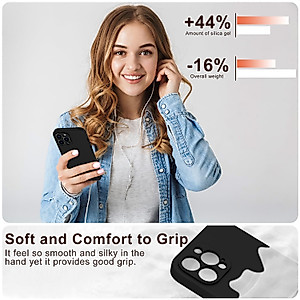 DEENAKIN for iPhone 13 Pro Max Case Silicone with Screen Protector - [Compatible with MagSafe] - Camera Cover - Slim Fit Protective Magnetic Phone Case 6.7" for Men Women Girls - Black