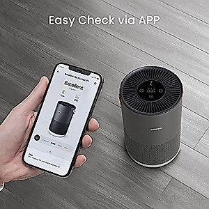 smartmi Filter Replacement - H13 True HEPA, Preliminary Layer and Inner Layer - Absorbs Pollen, Dust, and More Particles at Home, Office (2)