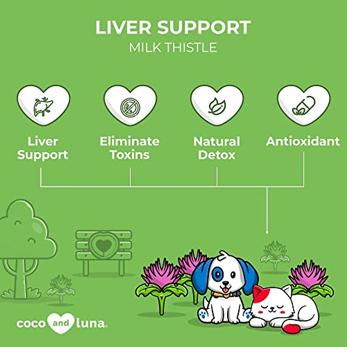 Milk Thistle for Dogs and Cats – Liver Support for Dogs and Cats, Milk Thistle Liver Detox, Dog Liver Supplement, Supplements for Dogs and Cats, Cat and Dog Detox – 2oz (60ml)