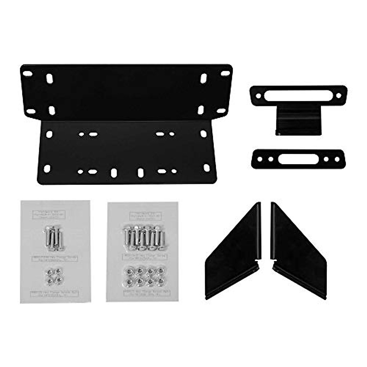SuperATV Winch Mounting Plate for 2014+ Kawasaki Teryx/Teryx 4 | 2021 Teryx S / 4 S | Compatible with Many OEM and Aftermarket Winches | UV-Resistant Powder Coating | Heavy-Duty Steel Plating