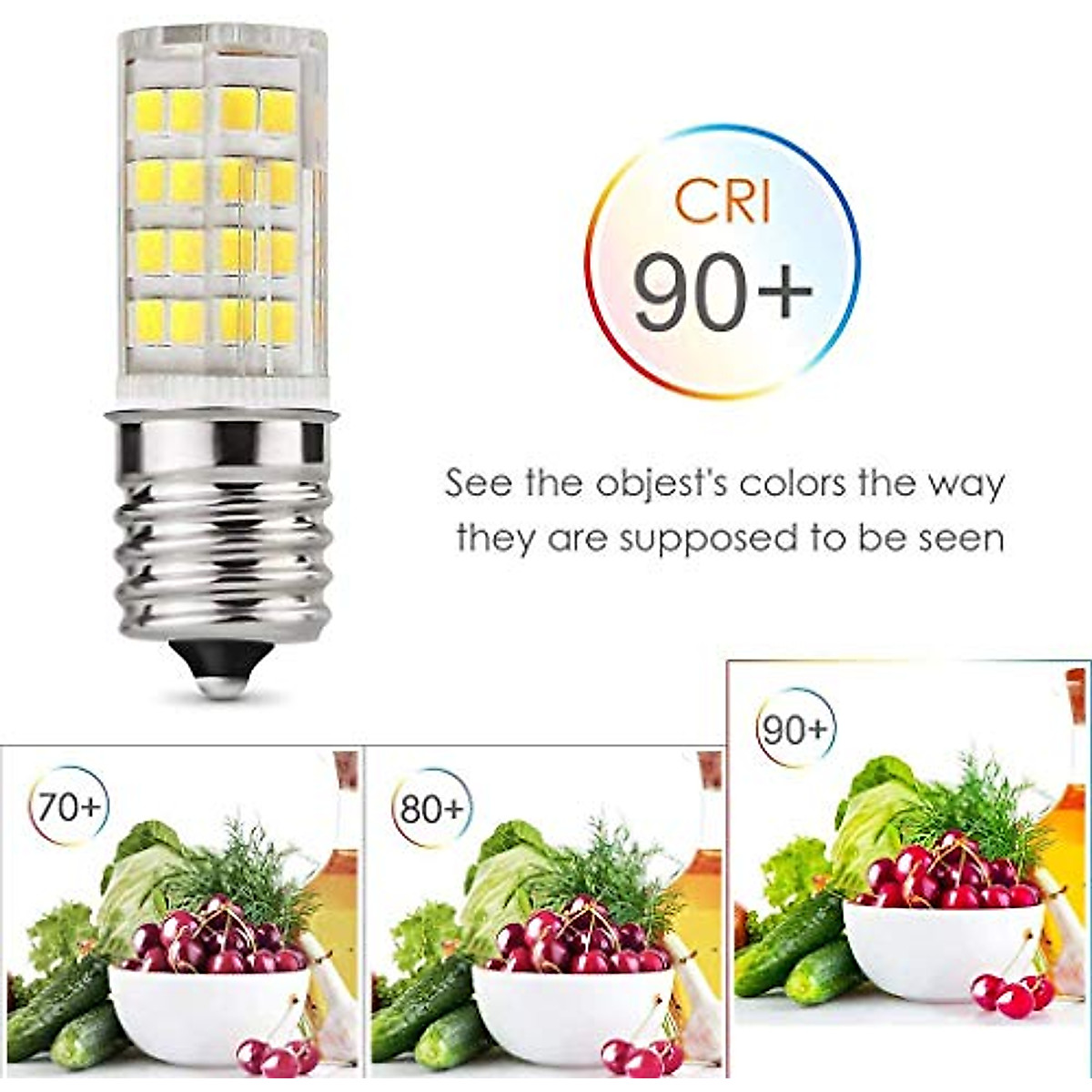 E17 LED Microwave Oven Appliance Whirlpool Bulb,8206232A 40W Equivalent Light Bulbs 2-Pack (Daylight White 6000K)