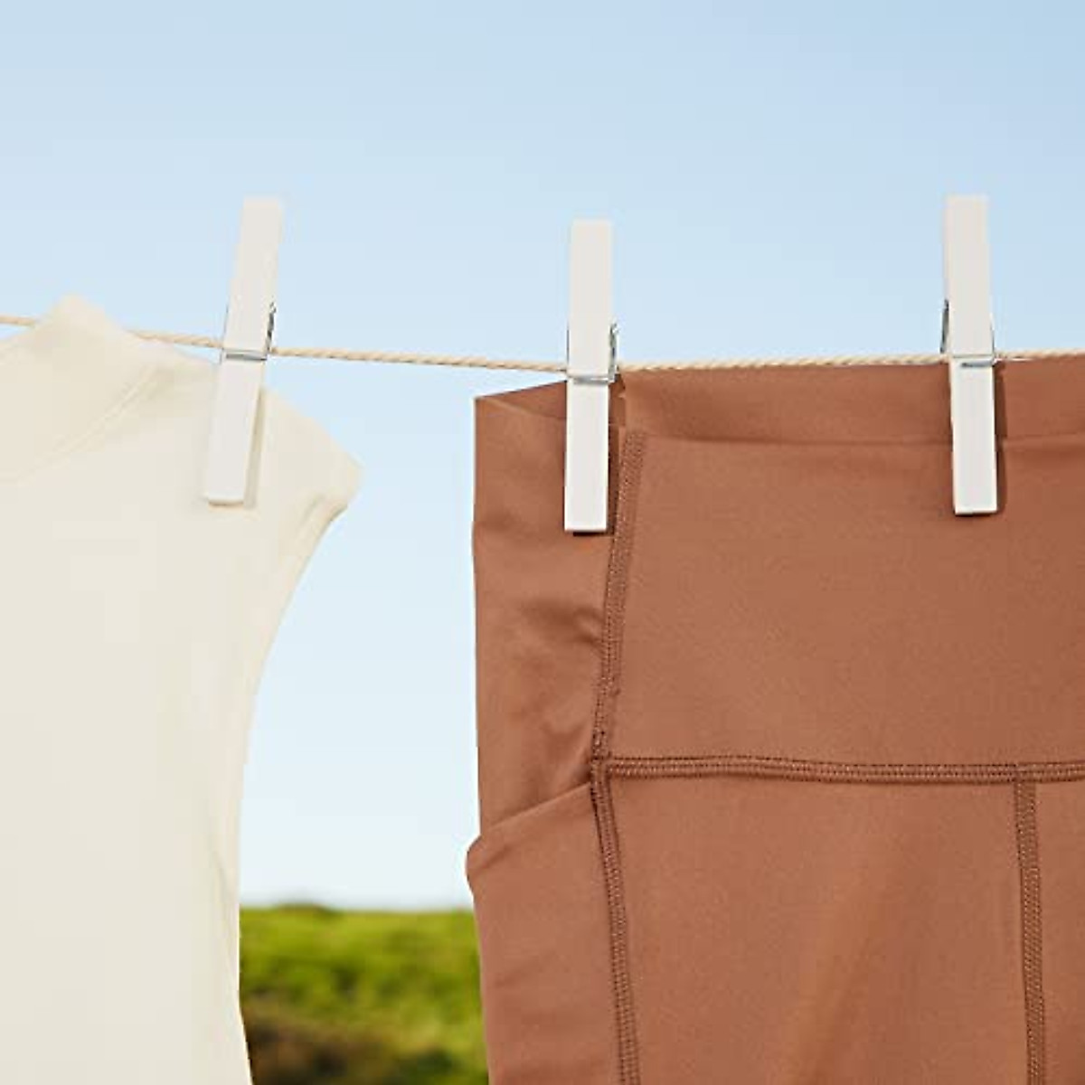 Juvale 100 Pack Bulk Large White Clothespins for Hanging Laundry, Photos, DIY Crafts (4 in)