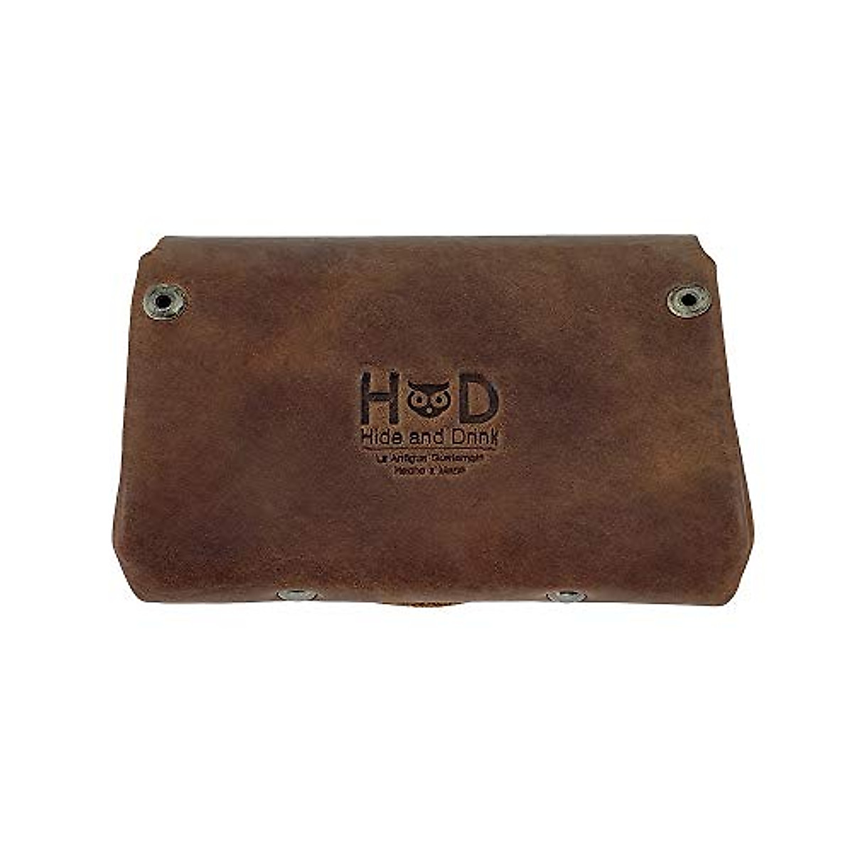 Hide & Drink, Leather Vintage Money Case Bag Snap On Pouch Wallet Change Holder & Card Organizer Accessories, Handmade Includes 101 Year Warranty (Bourbon Brown)