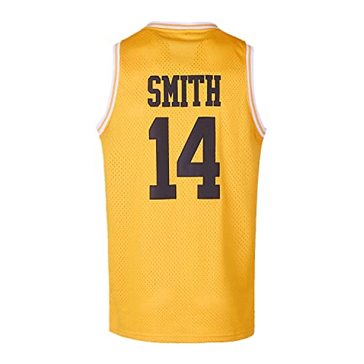 CAIYOO #14 The Fresh Prince of Bel Air Academy Youth Basketball Jersey for Boys Fit Age 5-18 Kids (Yellow, Youth Large)