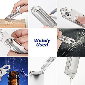 Multi-Purpose Utility Knife, 7-in-1 Stainless Steel Retractable Utility Knife,Snap-Off Blade Box Cutter for Office,Home,School,Arts Crafts