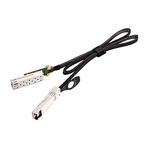 10Gtek 10G SFP+ to SFP+ Extender Cage with EEPROM on Cage Side, 3M Flat Cable in Nylon Jacket, 30AWG, 55cm