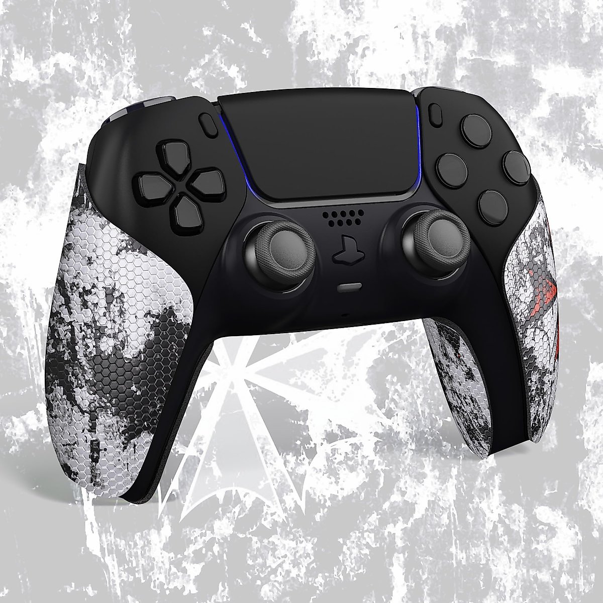 eXtremeRate PlayVital Anti-Skid Sweat-Absorbent Controller Grip for ps5 Controller, Professional Textured Soft Rubber Pads Handle Grips for ps5 Controller - Biological Hazard