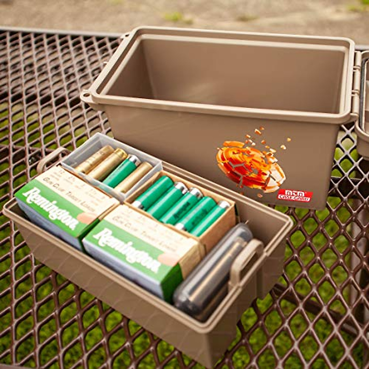 MTM SFRC Shotshell Field and Range Case, O-Ring Seal, Dual Latching System, USA Made, Dark Earth