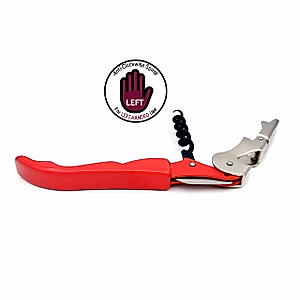 Pulltap's Genuine LEFT HANDED Classic 500 Wine Key Corkscrew (Rojo - Red)