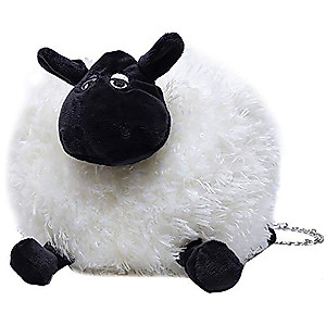 QZUnique Animal Shaped Handbag Women's Faux Fur Crossbody Bag Plush Wallet Purse Chain Shoulder Bag