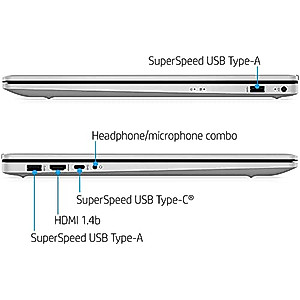 2022 HP 17.3" HD+ Display Laptop, 11th Gen Intel Core i3-1115G4 (Beats i5-7200U), 8GB Memory, 256GB SSD + 1TB HDD, WiFi, HDMI, Webcam, NO DVD, + YSC Accesory (Natural Silver)