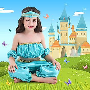 VGOFUN Princess Dresses for Girls - Dress up Clothes for Toddler Girl Pretend Play Gift for 3-6 Year Halloween Christmas Birthday