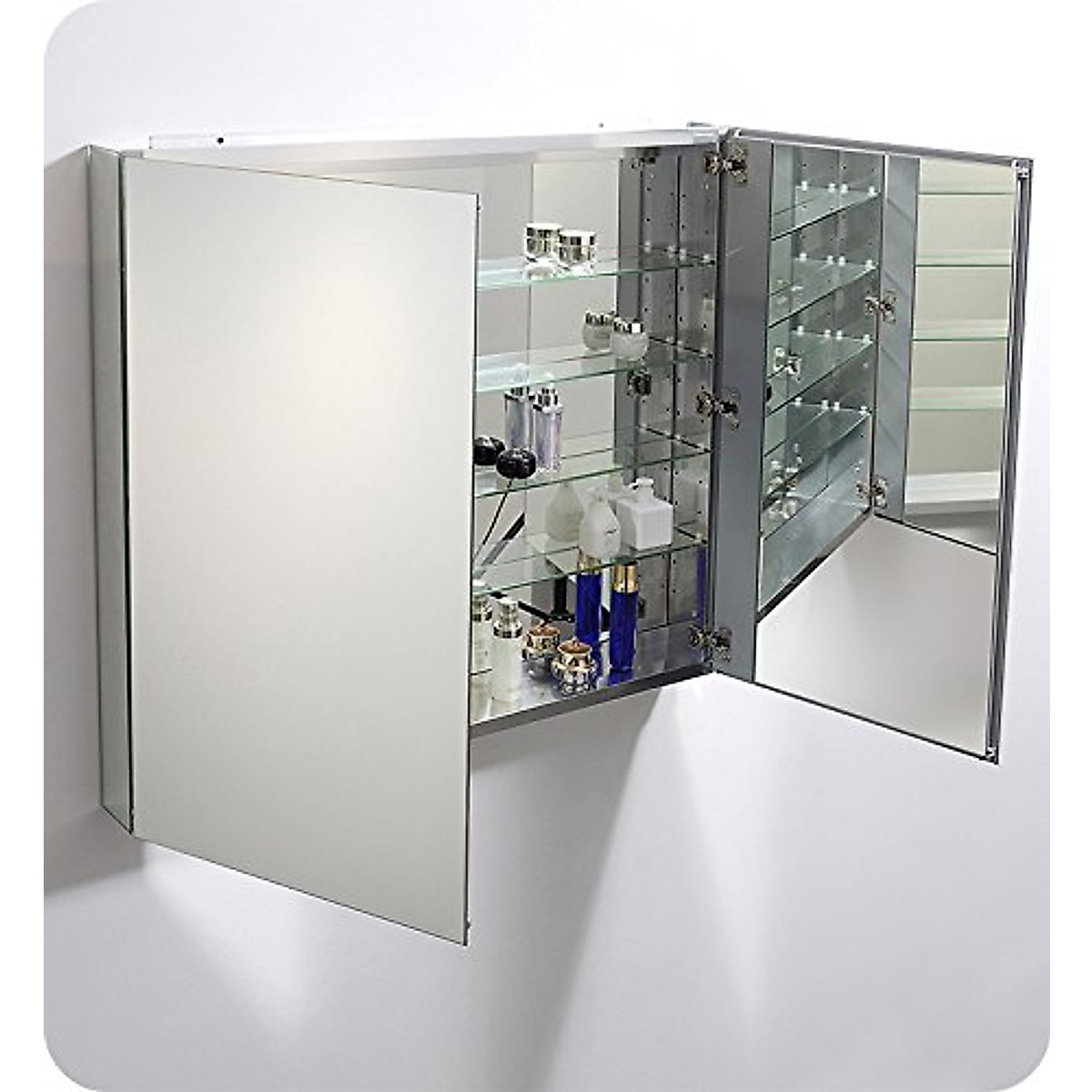 Fresca 40" Wide x 36" Tall Bathroom Medicine Cabinet w/Mirrors