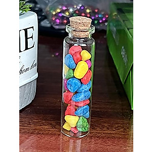 MaxMau Small Glass Bottles with Cork Stoppers,100pcs Tiny Jars Mini Glass Vials 20ml for DIY Art Craft Storage Wedding Favors