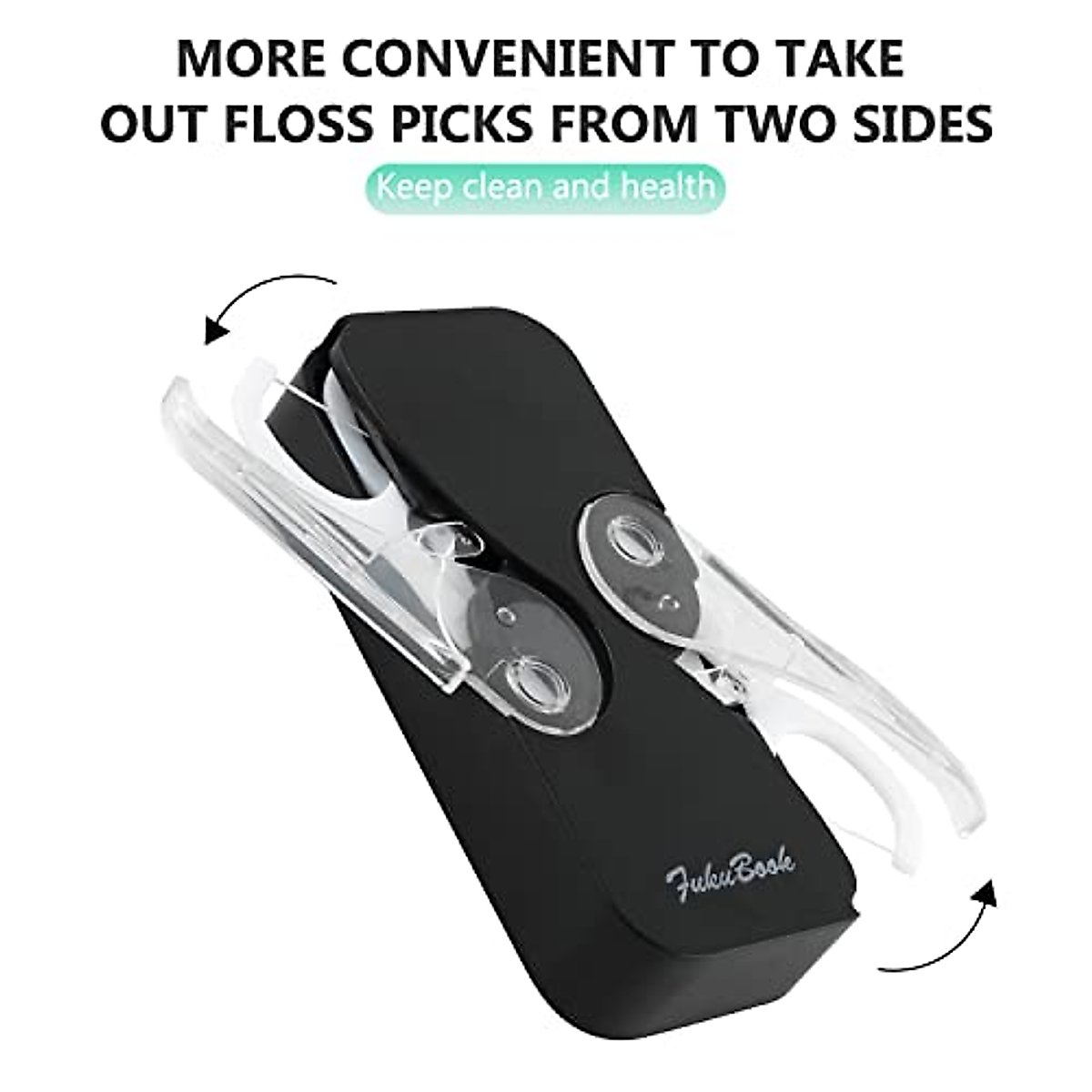 Portable Dental Floss Picks Dispenser Floss Holder Upgrade Automatic Travel Case Floss Dispenser Refillable Floss Box Professional Floss Pick Organizer for Teeth Cleaning (4 Pack)