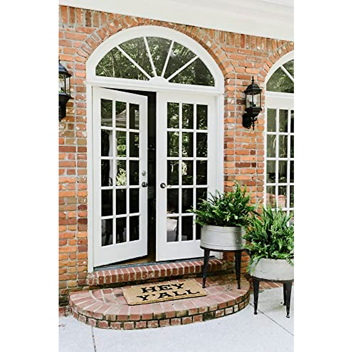 Creative Co-Op "Hey Y'all Natural Coir Doormat