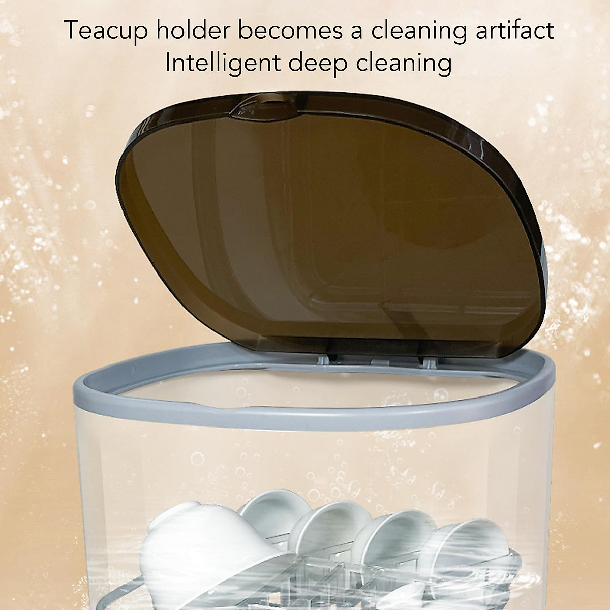 Portable Mini Dishwasher, USB Portable Countertop Dishwasher Automatic Tea Cup Cleaner Efficient Cleaning Portable Dishwasher with Cup Holder Desig for Hom Office