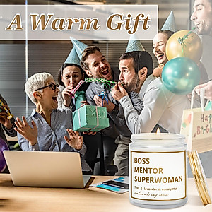 Boss Day Gifts for Women, Best Boss Lady Gifts for Women - Lavender Scented Candle, Boss Retirement Gifts, Christmas Farewell Retirement Gifts for Boss Women