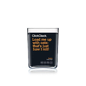 ClickClack Cube Storage Containers, Capacity: 1-1/2-qt, 3-qt and 4-1/2-qt, White, Set of 3