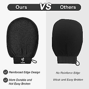 Exfoliating Gloves, Exfoliating Body Scrubber for Bath Shower Exfoliation, Body Scrub Exfoliator Loofah Sponge for Dead Skin Remover, Deep Korean Exfoliating Mitt