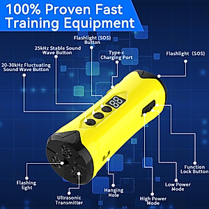 iljimae Dog Bark Deterrent Devices with Flash Light,3X Ultrasonic Emitters 50ft Range,Professional Dog Training Tool Best Behavior Aid,Rechargeable