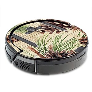 MightySkins Skin Compatible with Shark Ion Robot R85 Vacuum Minimum Coverage - Pine Collage | Protective, Durable, and Unique Vinyl wrap Cover | Easy to Apply, Remove | Made in The USA