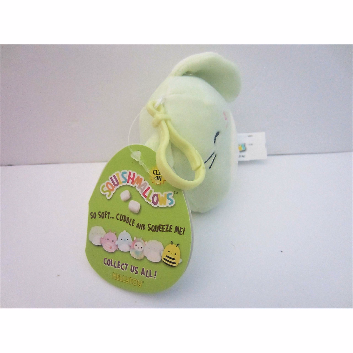 Squishmallows Easter Plush 3.5" Clip-On Stuffed Animal for Backpack or Diaper Isabella