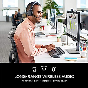 Logitech H800 Bluetooth Wireless Headset with Mic for PC, Tablets and Smartphones, Black