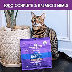 Stella & Chewy’s Freeze-Dried Raw Cat Dinner Morsels – Grain Free, Protein Rich Cat & Kitten Food – Absolutely Rabbit Recipe – 8 oz Bag