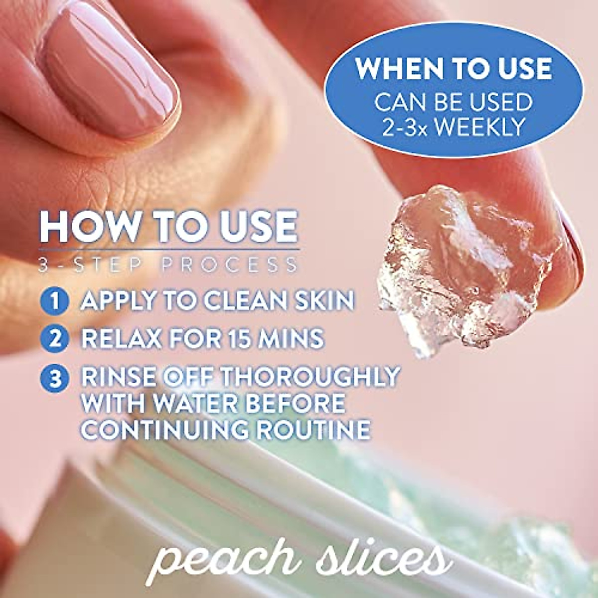 Peach Slices | Snail Rescue Intensive Treatment Wash-Off Face Mask | 95% Snail Mucin | For Dark Spots & Blemishes | Refreshing & Calming Mask | Clear, Radiant, & Hydrated Skin | Skin Care | 3.38 oz