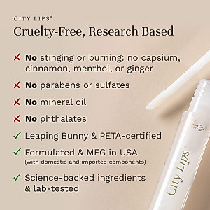 City Beauty City Lips Clear - Plumping Lip Gloss - Hydrate & Volumize - High Shine - Hyaluronic Acid & Peptides Visibly Smooth Lip Wrinkles - Cruelty-Free