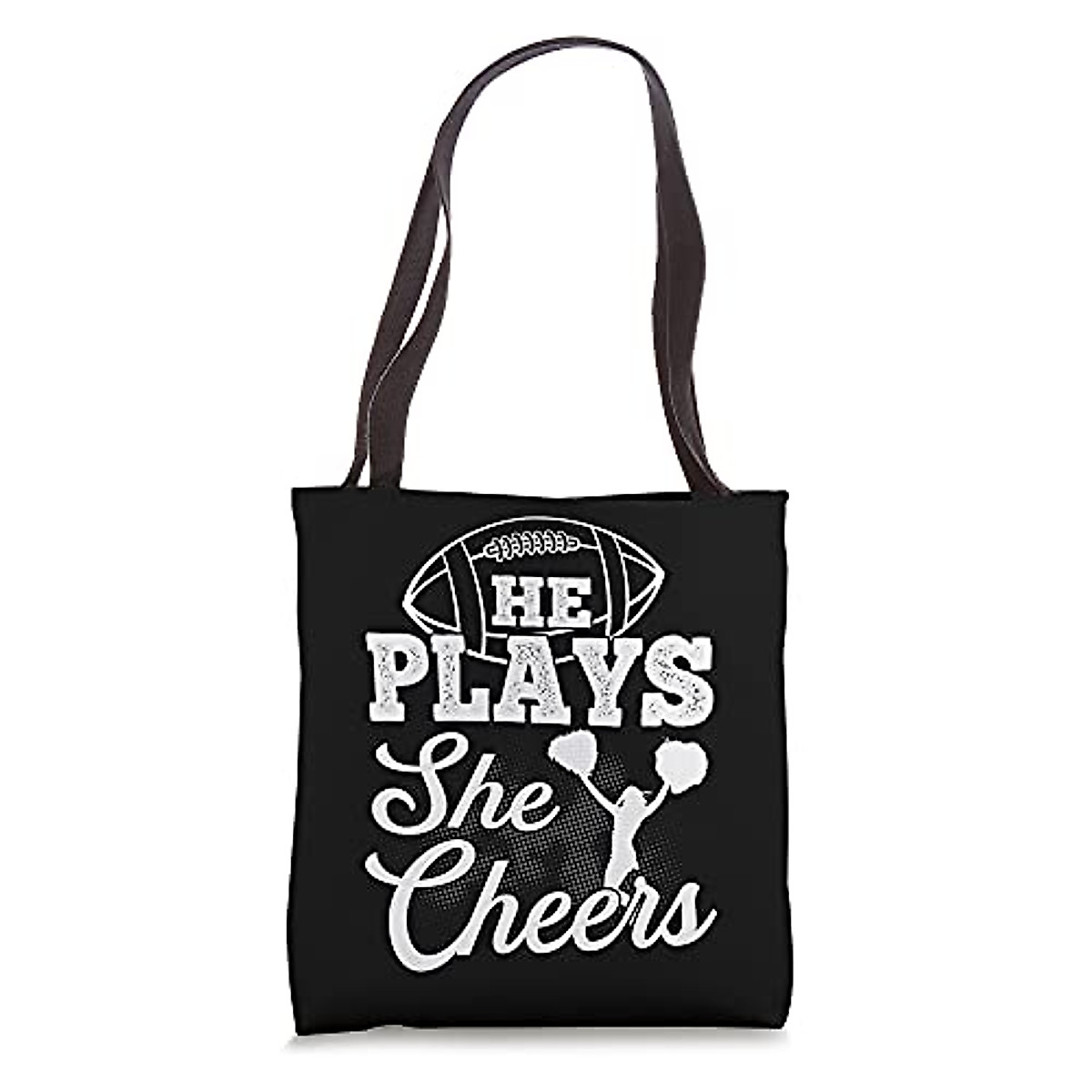 Cheer Mom Football Son Cheerleading Daugher Cheer Tote Bag