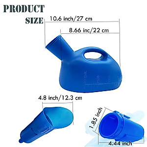 STKYGOOD Urinals for Men Women, Portable Urinal for Men, 2000ML Pee Bottles for Men, Portable Urinals and Female Urinals, Female Urinal, Travel Toilet Urinal Collector, Blue