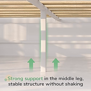 Novilla Twin Bed Frame with Headboard, Metal Platform Bed Frame, Heavy Duty, No Box Spring Needed, Wood Slat Support, Easy Assembly, White