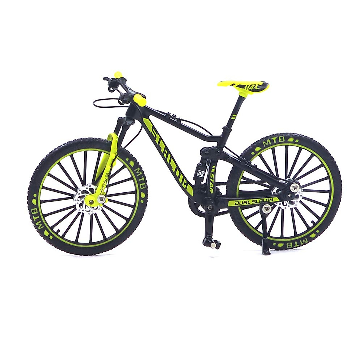 Ailejia Mountain Bike Toy Mini Cake Topper Dirt Bicycle Ornament Vehicles Model Cake Toppers Road Model Bikes BMX Decoration Crafts for Home (Black Green)