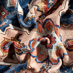 Rugs USA x Lauren Liess Amaryllis Medallion Machine Washable Area Rug, 9x12, Rust