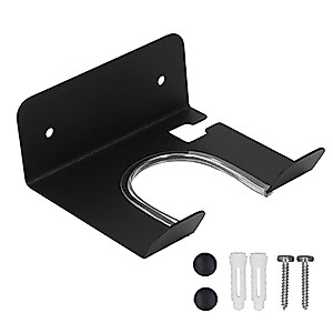 Jeanoko Hair Blow Dryer Holder, Wall Mounted Easy to Hair Dryer Rack for Washroom(Black)