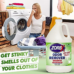 ZORBX Unscented Odor Eliminator Spray - Used in Hospitals & Healthcare Facilities | Advanced Trusted Odor Remover Formula | All-Purpose Deodorizer for Dog, Cat, Home, Carpet & Car - 128 Oz (1 Gallon)