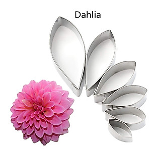 23Pcs Stainless Steel Gum Paste Flower Cutter Set Sugar Cookie Cutter Mold Fondant Flower Making Tool for Wedding,Birthday Cake Decorating