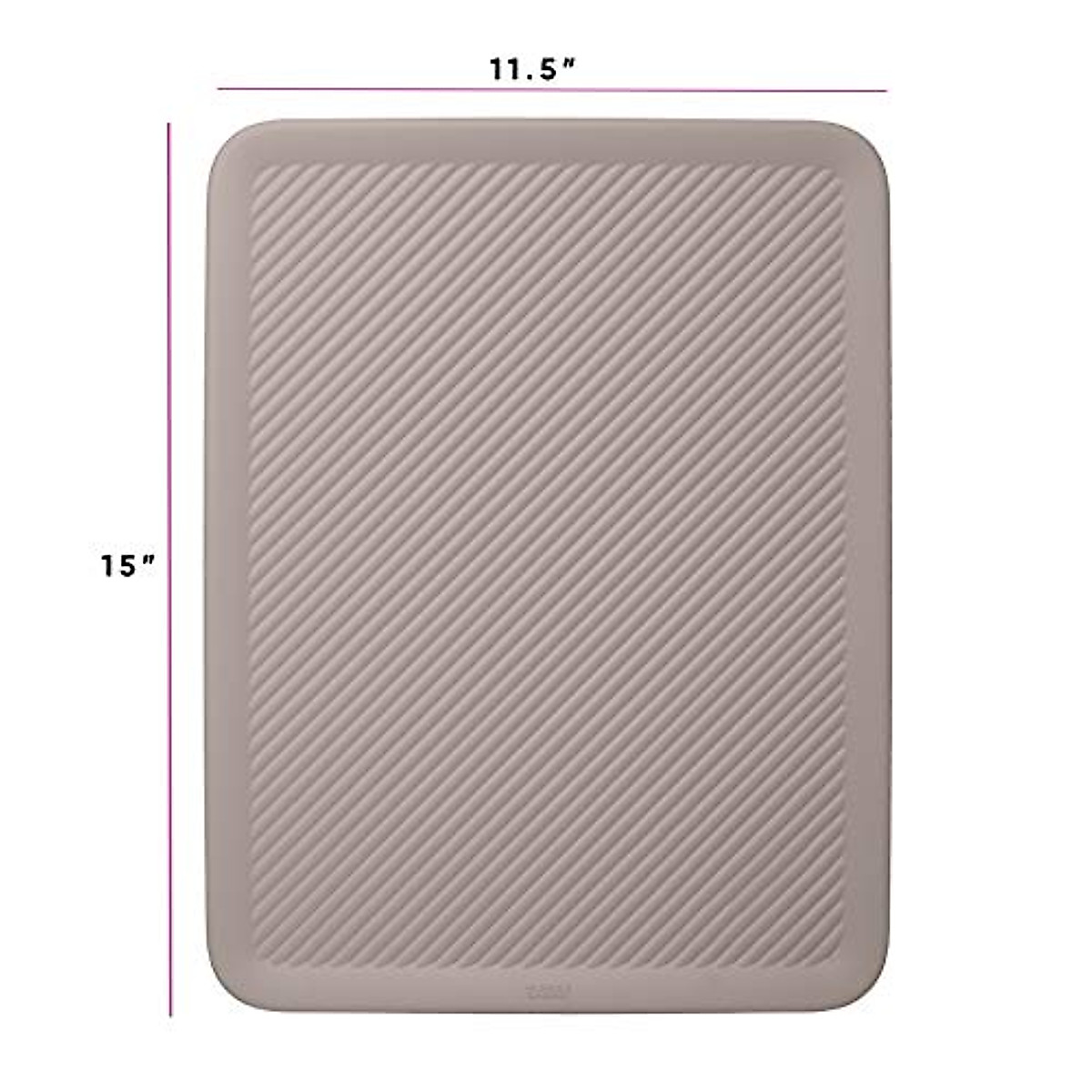 Superio Ribbed Collection - Decorative Plastic Lidded Home Storage Bins Organizer Baskets, X-Large Taupe (1 Pack - 22 Liter) Stackable Container Box, for Organizing Closet Shelves Drawer Shelf