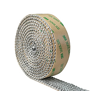 Stove Gasket Tape, Self Adhesive Flat Gasket for Stoves and Fireplaces, 1" Width 72" Length, High Temperature Fiberglass Flat Gasket Tape