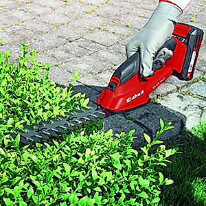 Einhell GE-CG Power X-Change 18-Volt Cordless Handheld 2-in-1 3.9-Inch Grass Shear and 7.9-Inch Hedge Trimmer, .3-Inch Cutting Thickness, w/ Metal Gear Box, Kit (w/ 2.0-Ah Battery + Fast Charger)